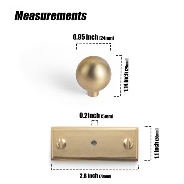 MECANS 0.95" Diameter Round Knob | Wayfair